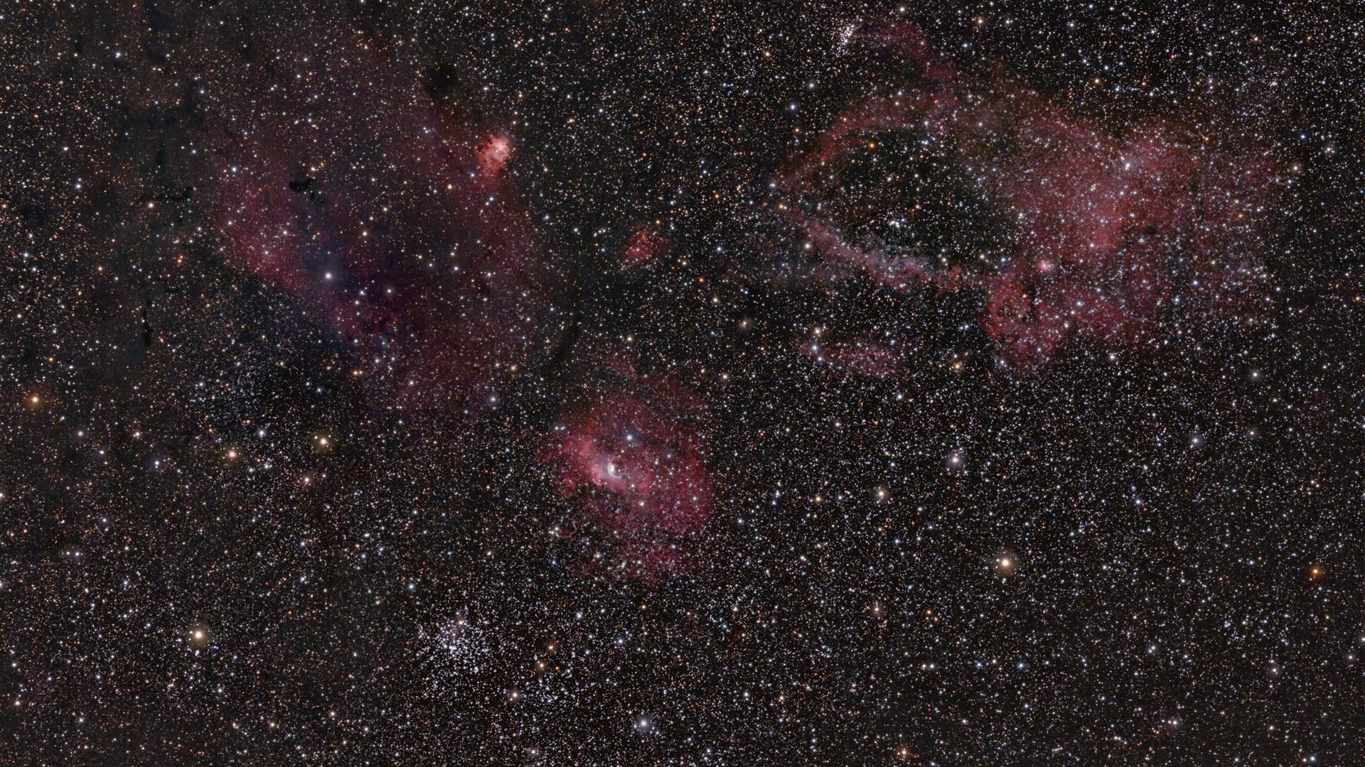 NGC 7635, der Bubble-Nebel und seine Umgebung - Spektrum der Wissenschaft