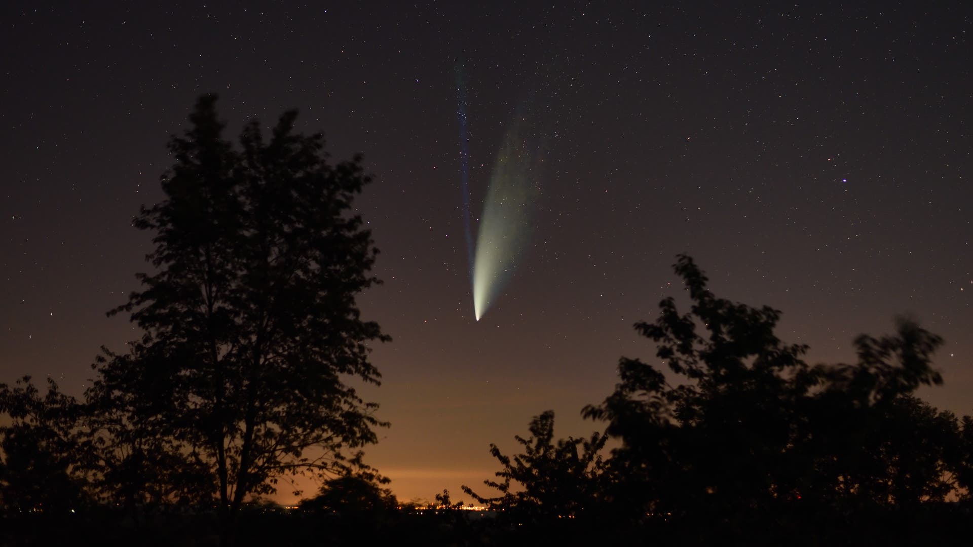 NEOWISE über dem Weinviertel - Spektrum der Wissenschaft