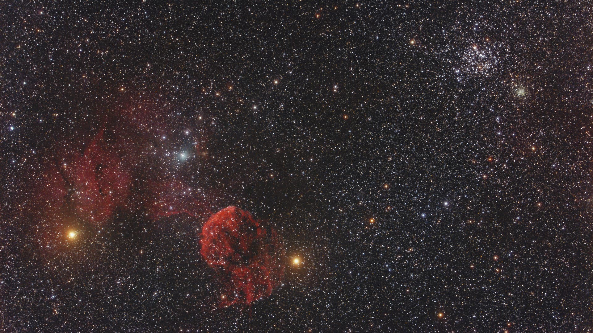 IC 443 und M35 im Widefield - Spektrum der Wissenschaft