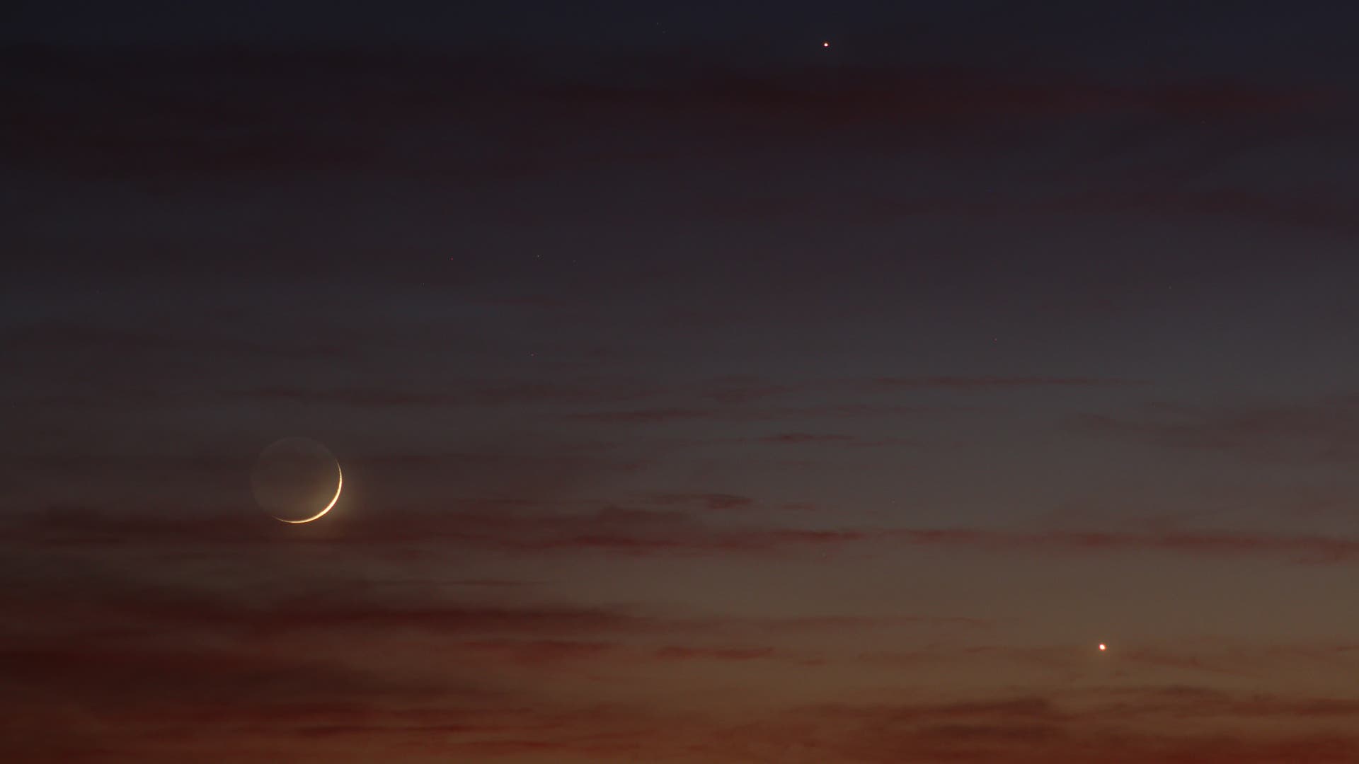 Weihnachtskonstellation Mond - Merkur - Venus - Spektrum der Wissenschaft