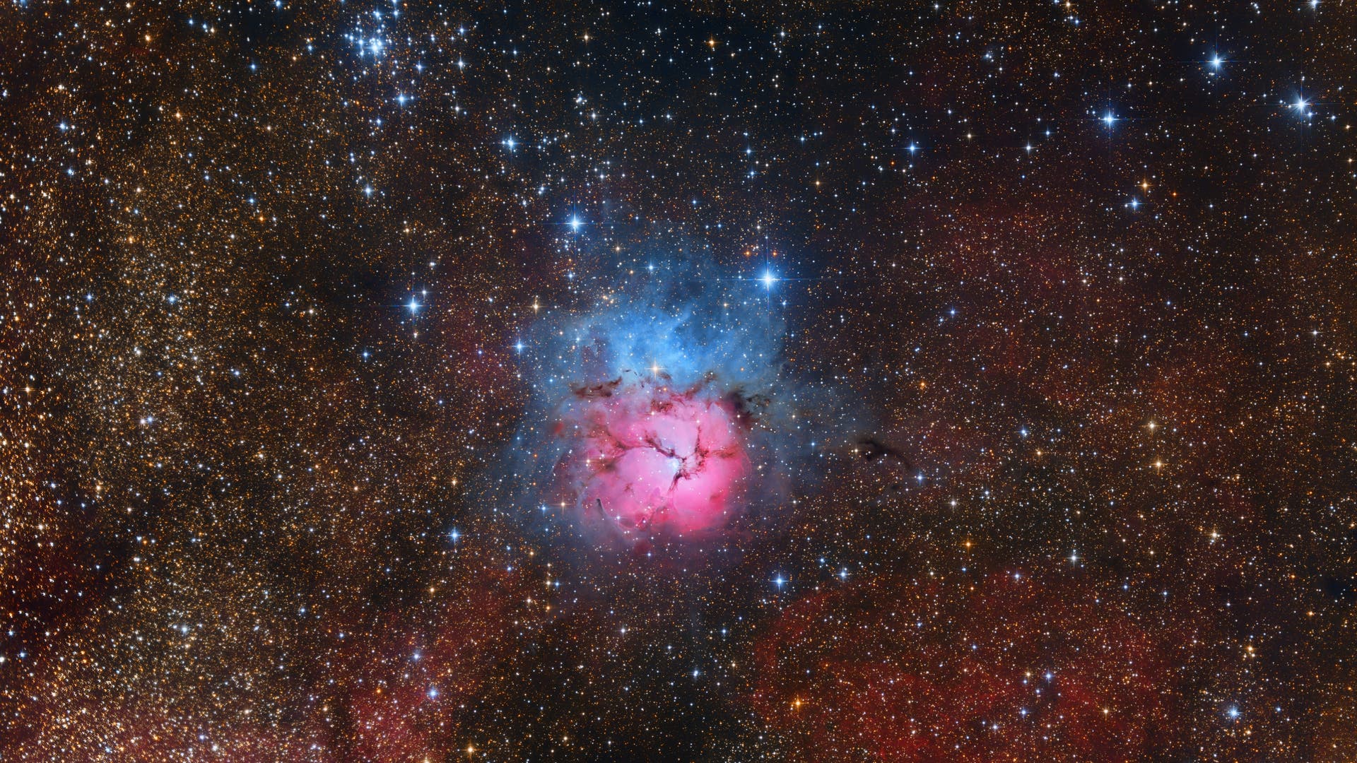 Trifid-Nebel Messier 20 - Spektrum der Wissenschaft