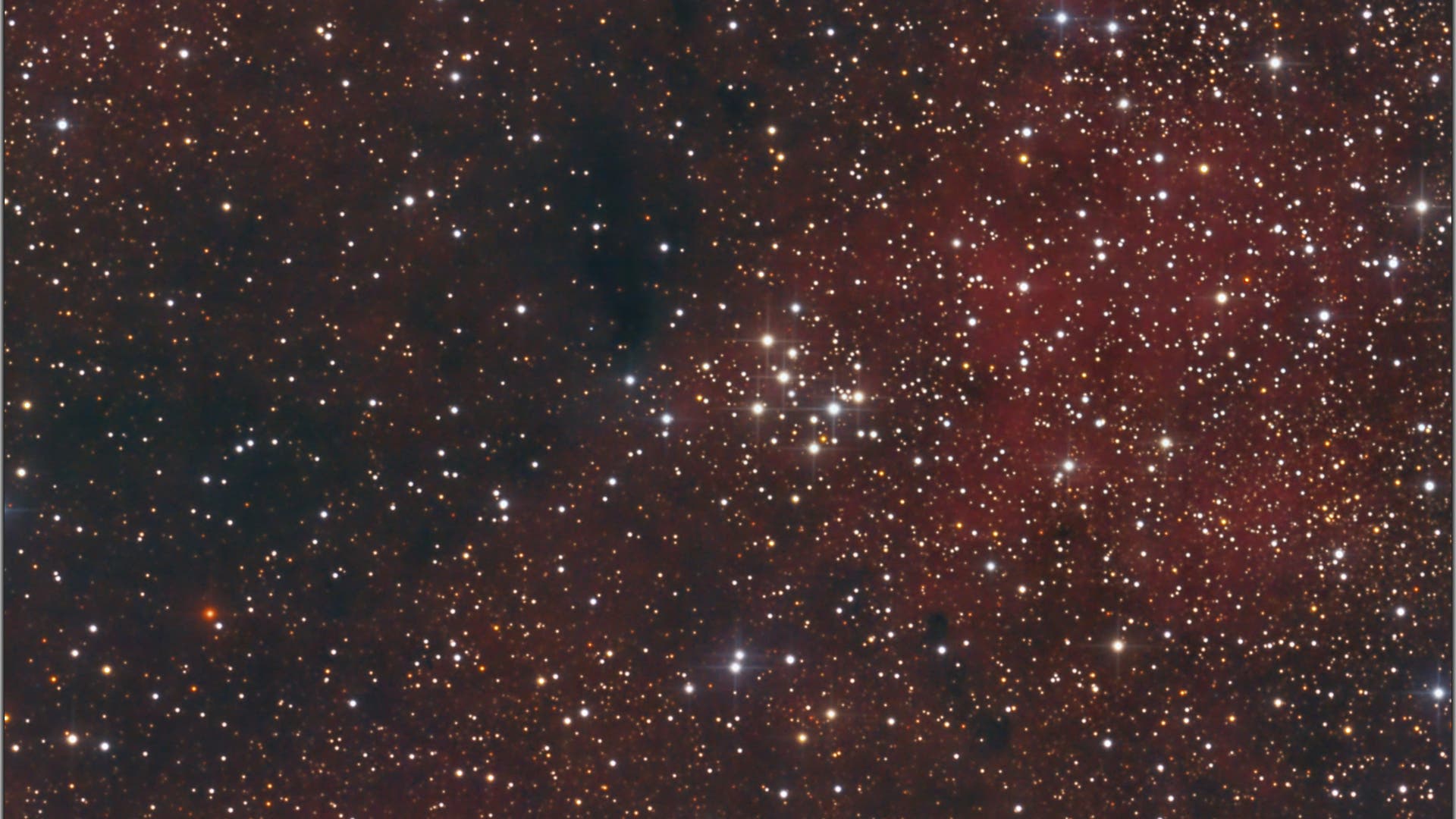 Messier 29 und Umgebung - Spektrum der Wissenschaft