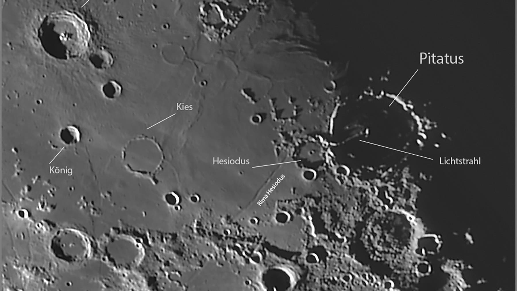 Mond: Strahl des Pitatus - Spektrum der Wissenschaft