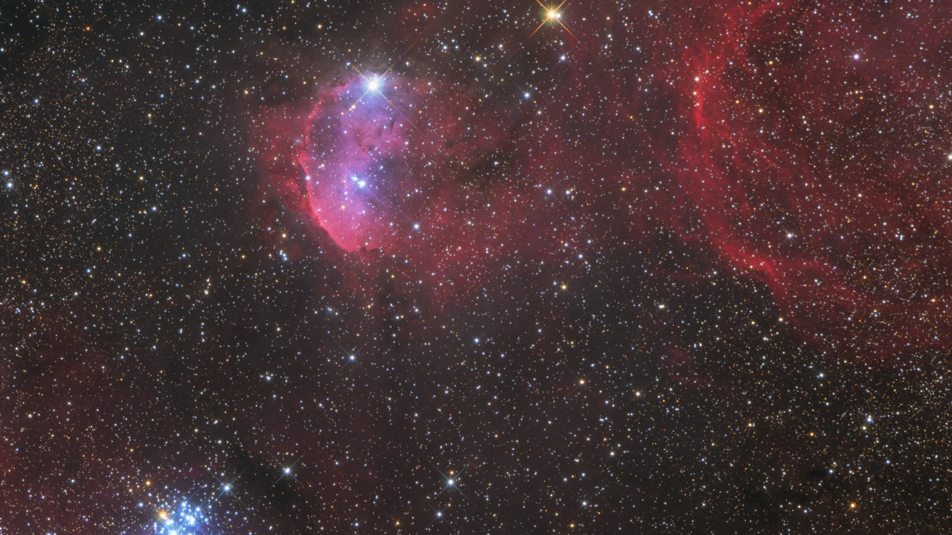 NGC 3324 und NGC 3293 - Spektrum der Wissenschaft