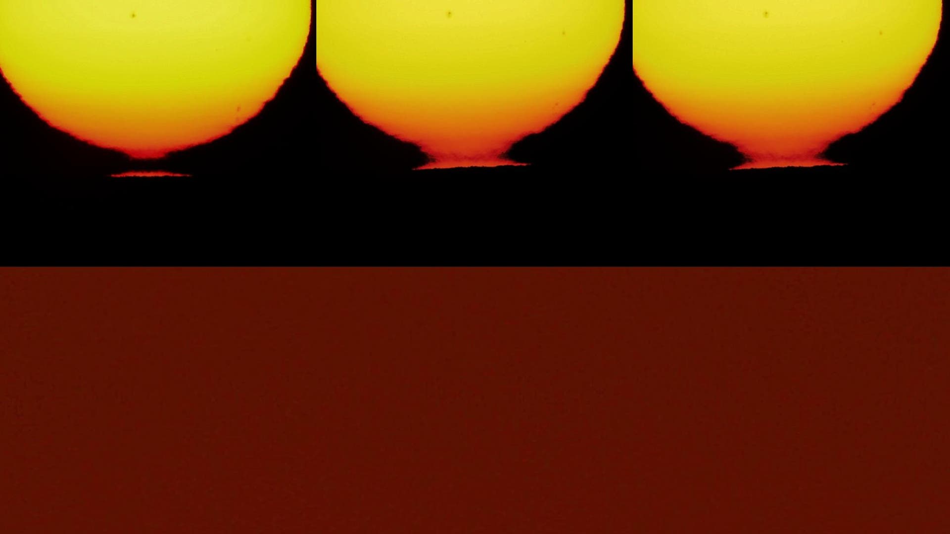 Sunset sequence with lower mirage with green ray - Spektrum der ...