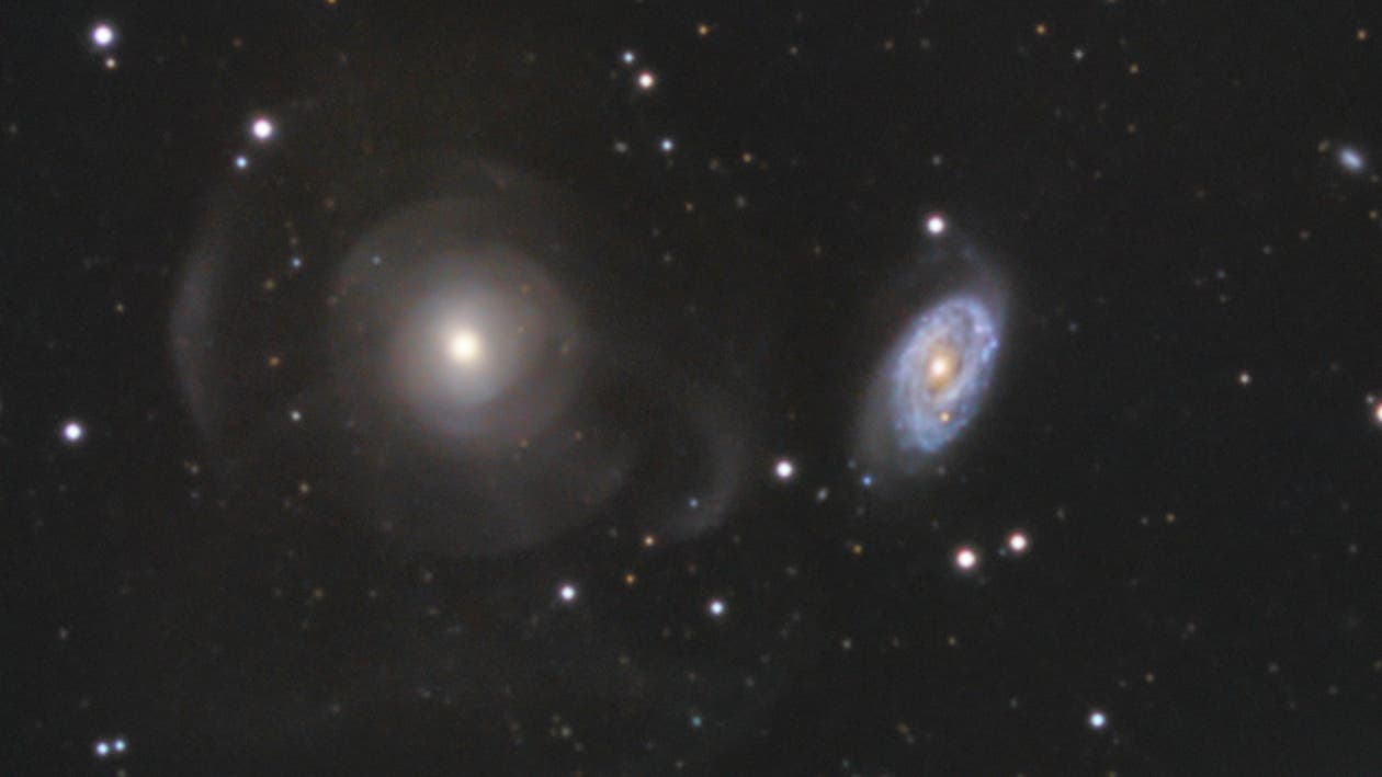 Galaxien NGC 474 und NGC 470 (Arp 227) - Spektrum der Wissenschaft