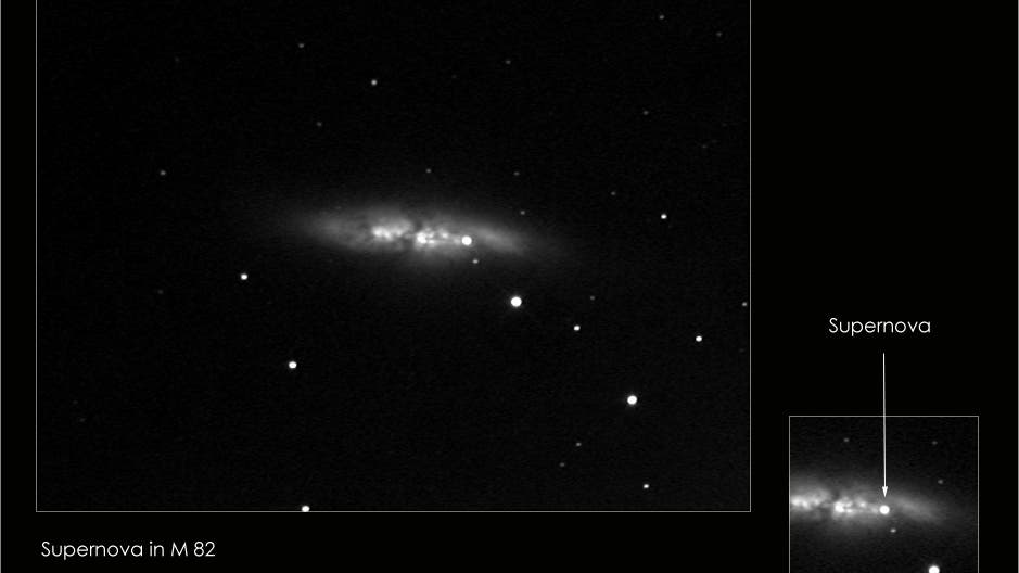 M82 mit Supernova 2014J - Spektrum der Wissenschaft