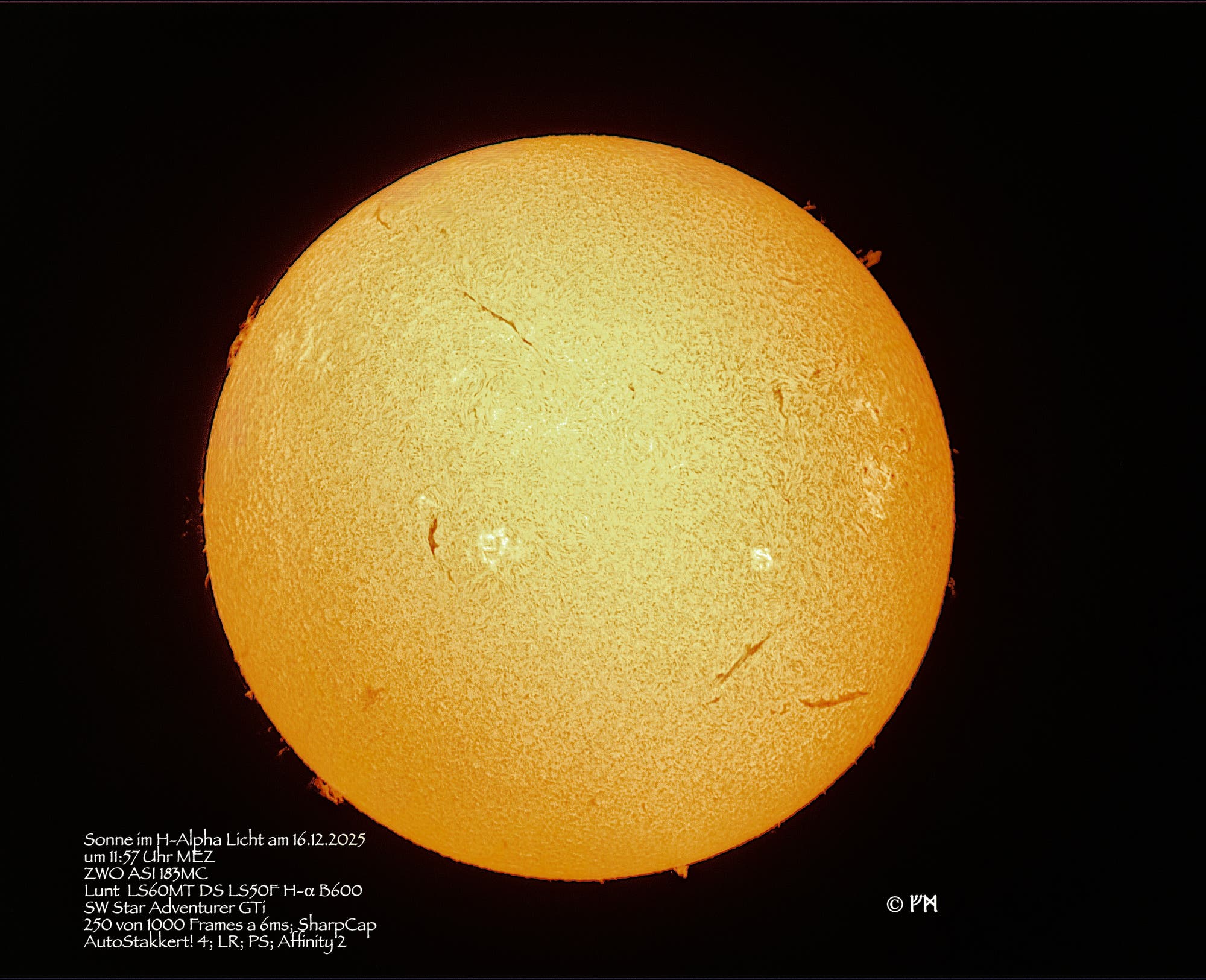 Sonne am 16. Dezember 2025 vom Balkon - Spektrum der Wissenschaft