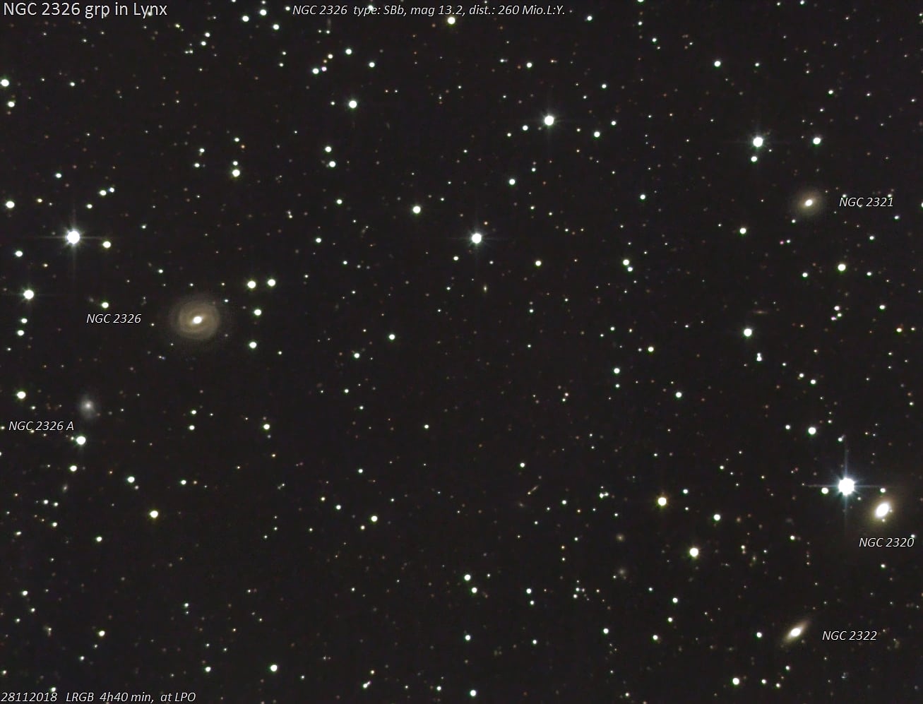 NGC 2326 – Galaxiengruppe im Luchs - Spektrum der Wissenschaft