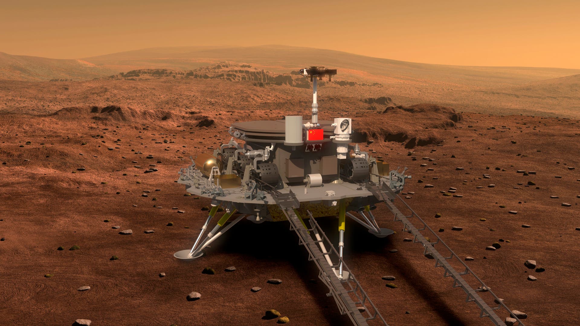 Rover Zhurong: Chinesischer Rover zeigt seine ersten Fotos - Spektrum ...