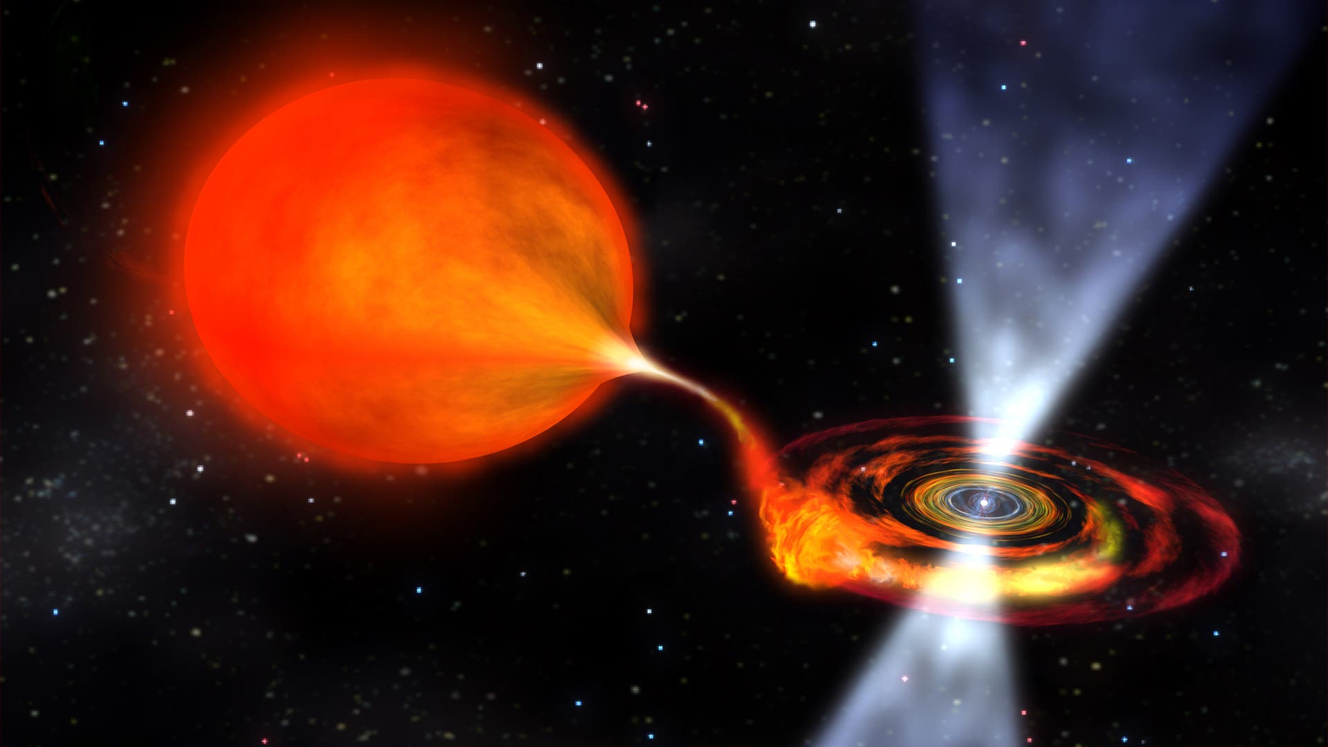 »Redback«-Pulsar: Pulsar saugt seinen Begleitstern aus - Spektrum der ...