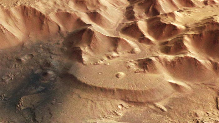 Ein Flussdelta auf Mars - Spektrum der Wissenschaft