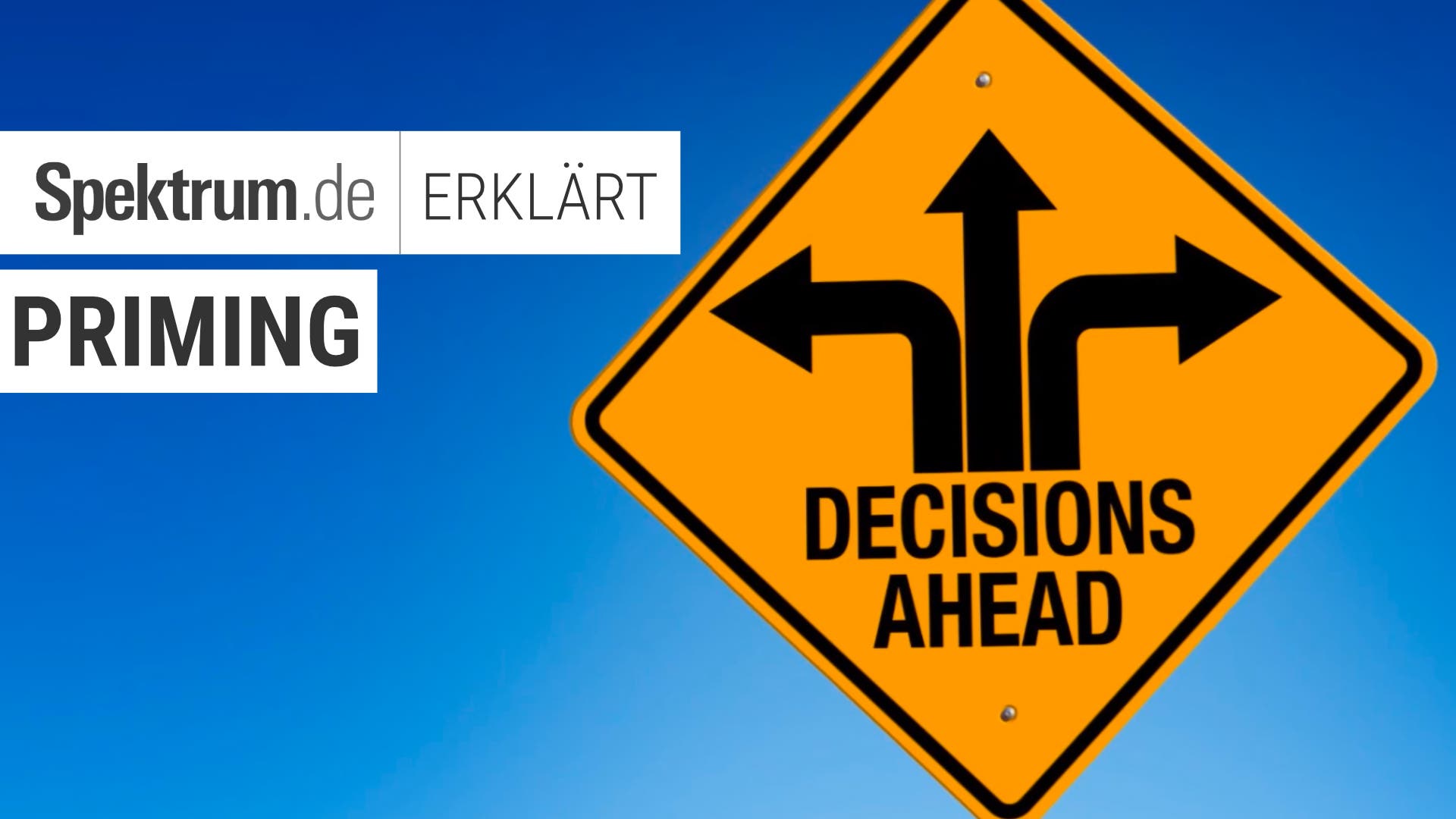 Spektrum erklärt: Priming - Spektrum der Wissenschaft