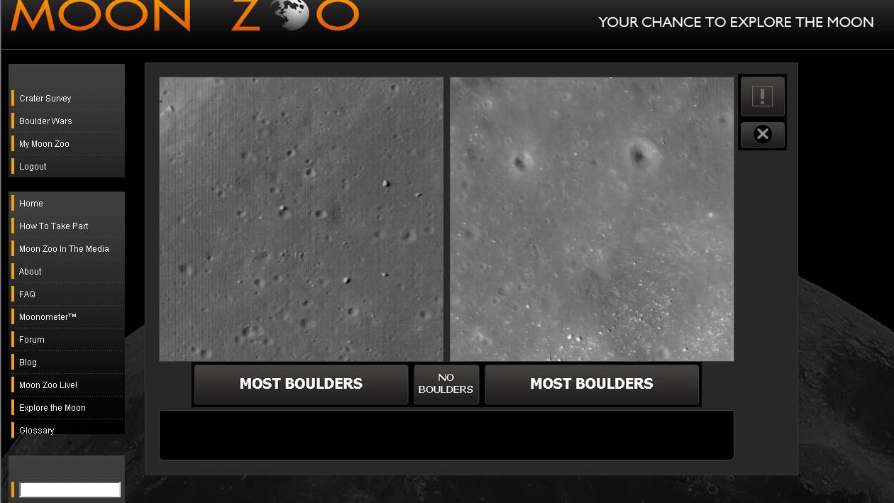 Planetenforschung: Moon Zoo Amateure untersuchen die Mondoberfläche ...