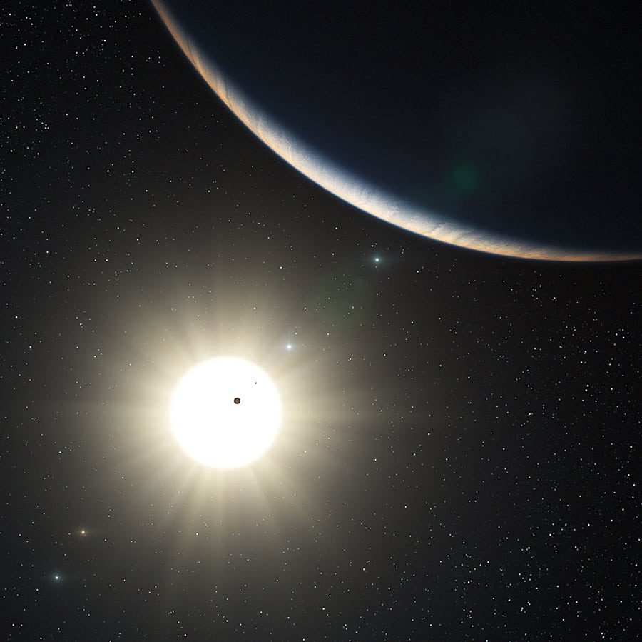 Exoplaneten: Ein fernes Sonnensystem mit bis zu sieben Planeten ...
